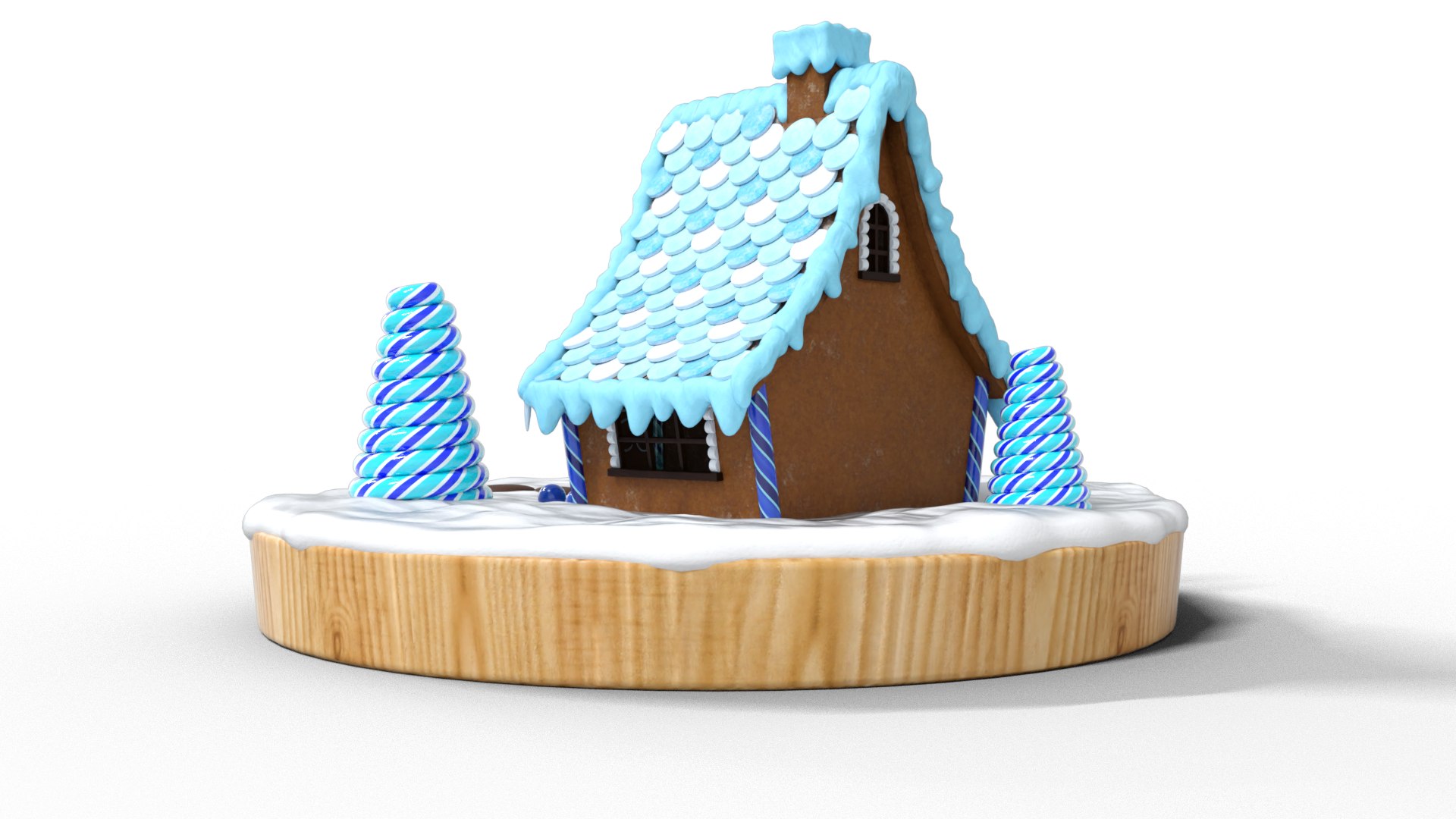 3D Gingerbread House Low-poly 3D Model - TurboSquid 2332194