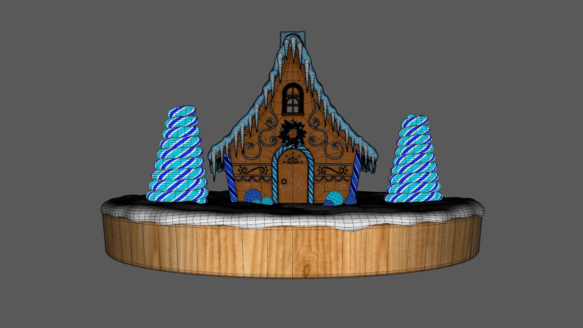 3D Gingerbread House Low-poly 3D Model - TurboSquid 2332194