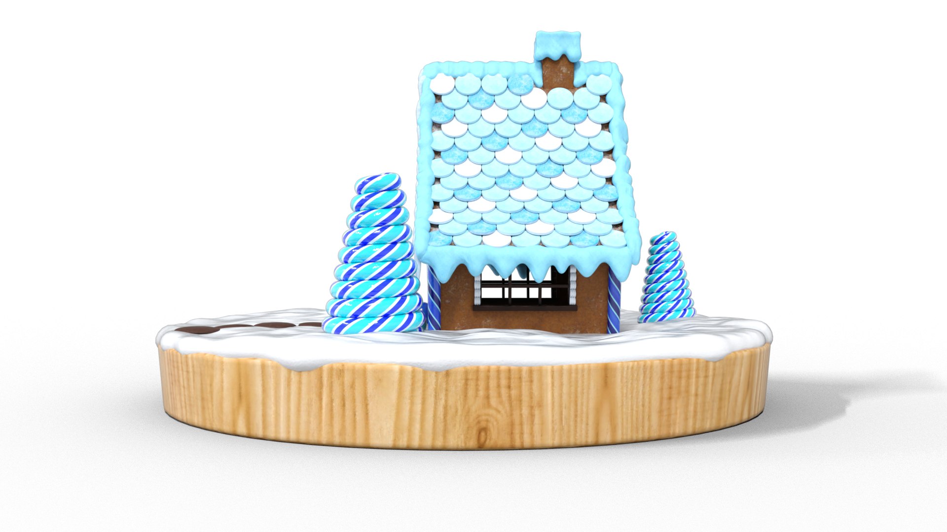 3D Gingerbread House Low-poly 3D Model - TurboSquid 2332194
