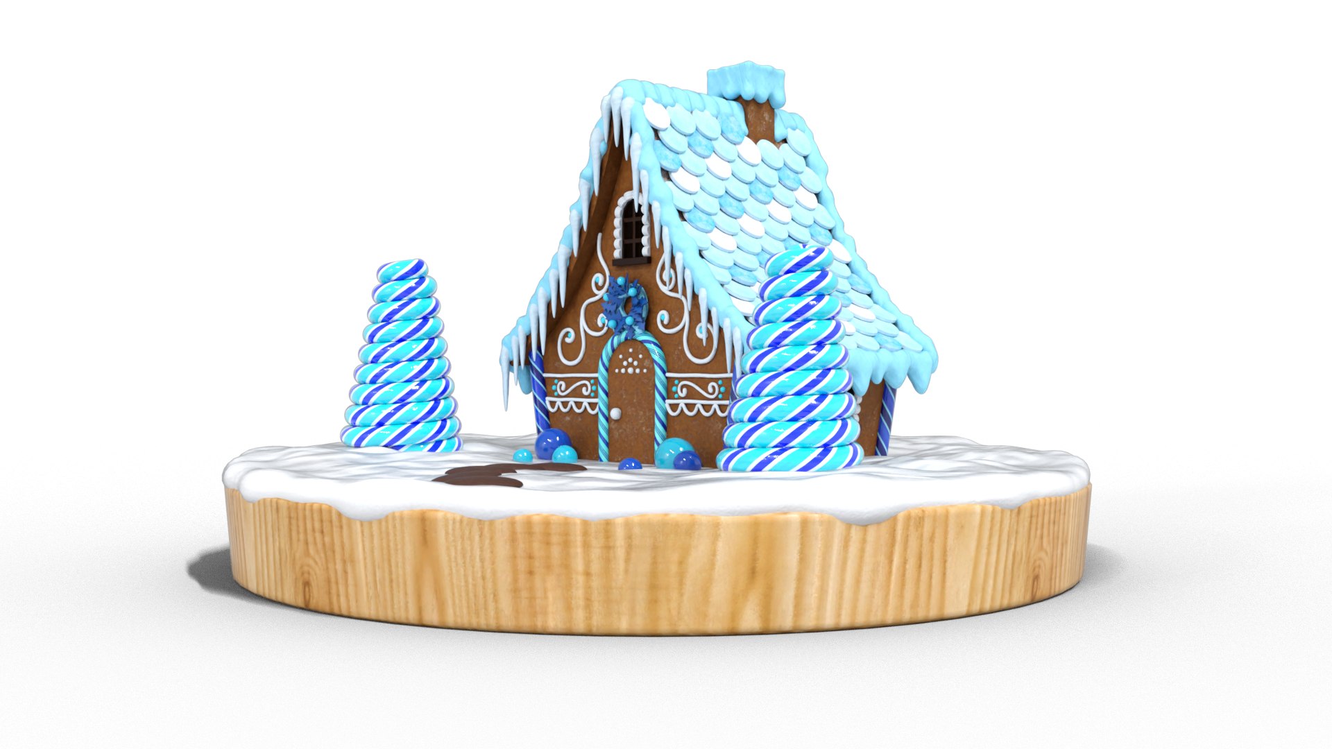 3D Gingerbread House Low-poly 3D Model - TurboSquid 2332194