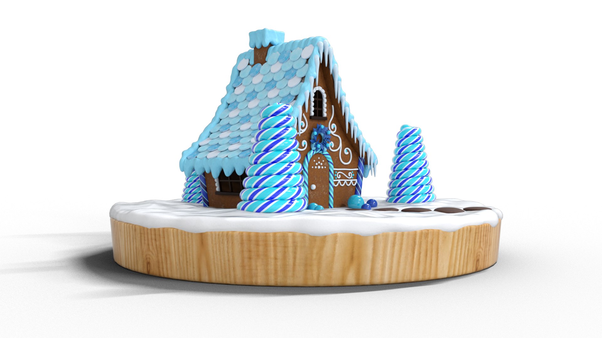 3D Gingerbread House Low-poly 3D Model - TurboSquid 2332194