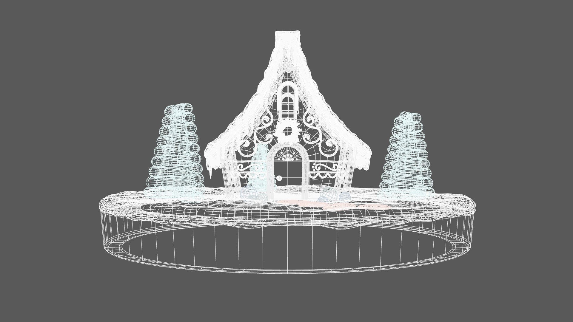 3D Gingerbread House Low-poly 3D Model - TurboSquid 2332194