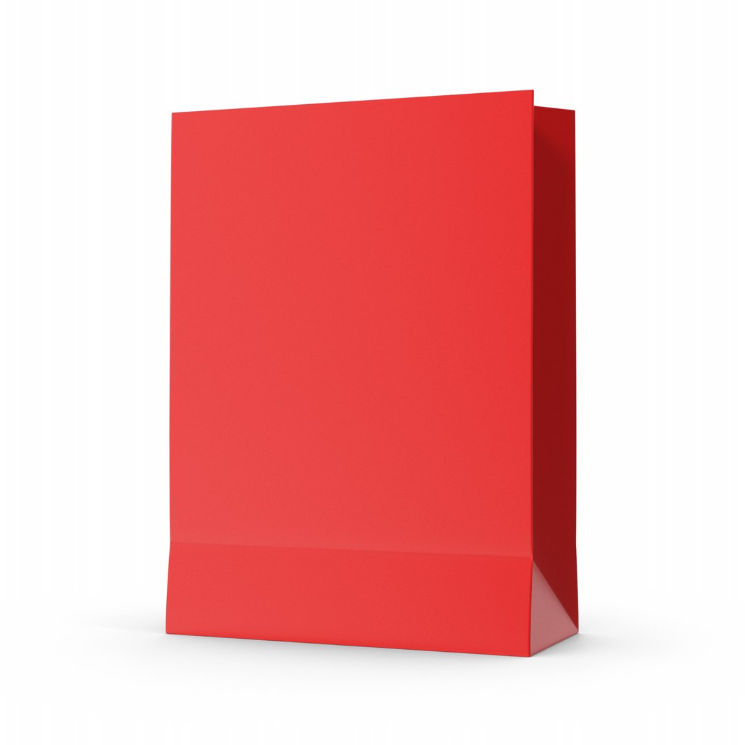 Red Paper Bag 3D model - TurboSquid 2044428