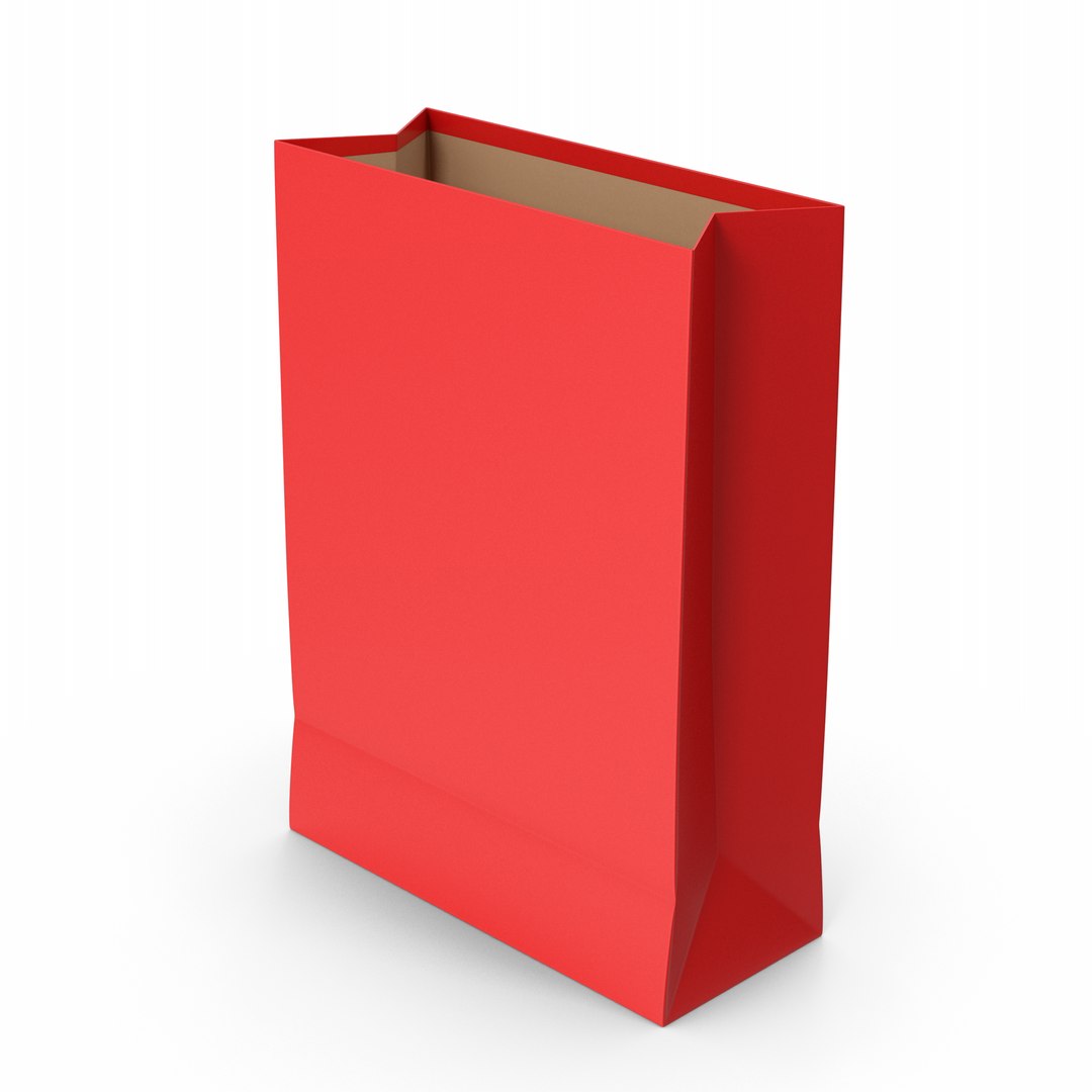 Red Paper Bag 3D model - TurboSquid 2044428