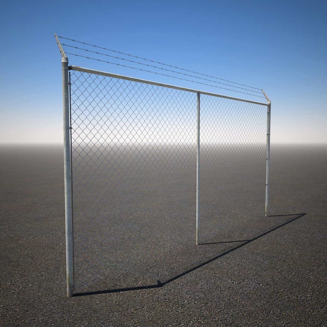 Pack Chainlink Fence 3d Model