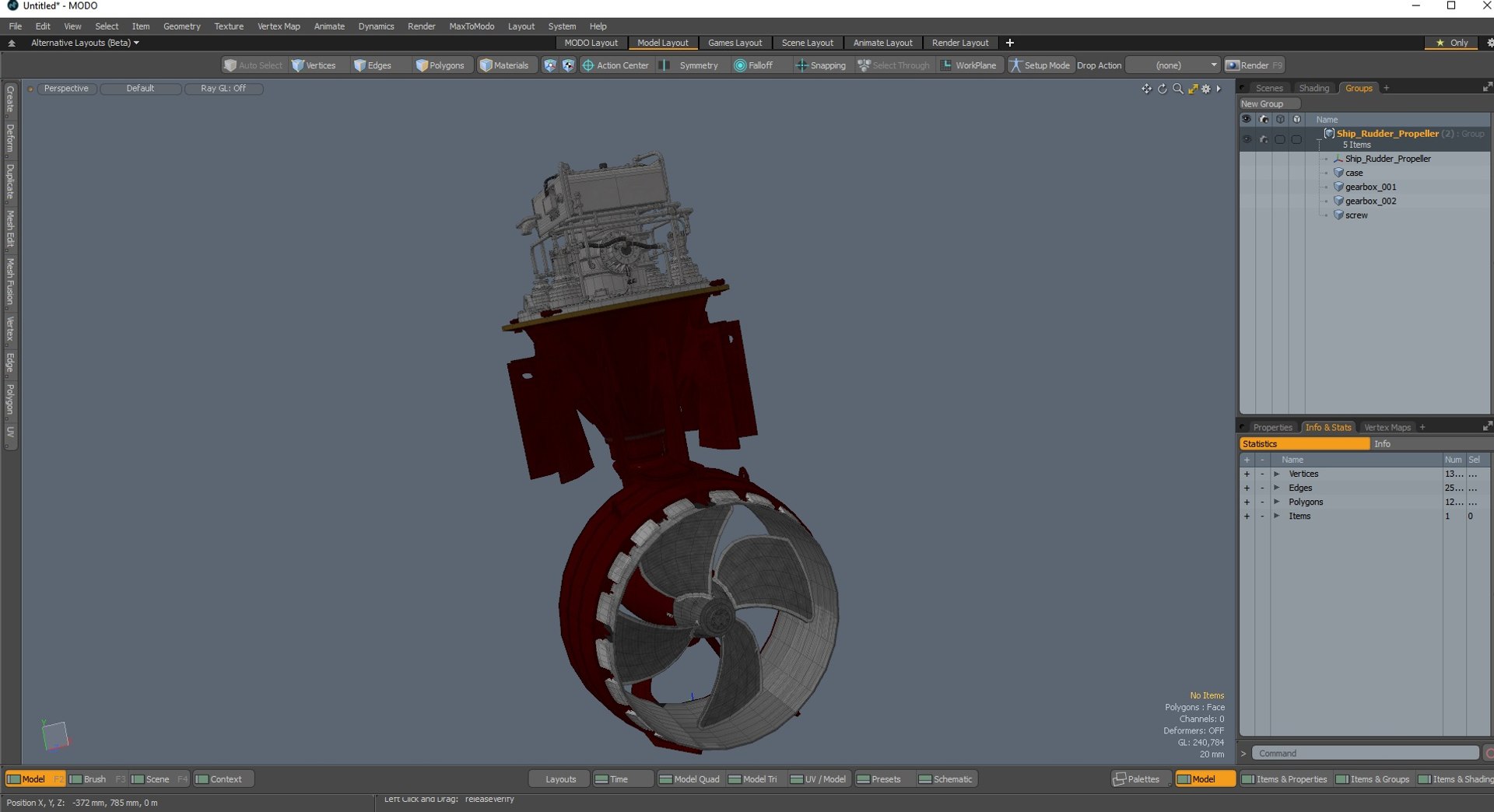 3D Ship Rudder Propeller - TurboSquid 2218479