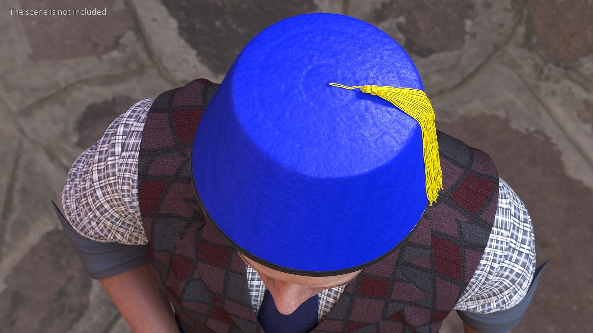 Traditional arabic blue fez model - TurboSquid 1682072