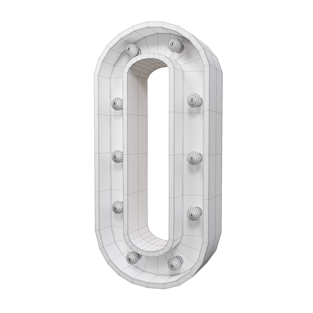 3D Marquee Letter O Light Bulb Wooden Glow Sign Model - TurboSquid 1974463