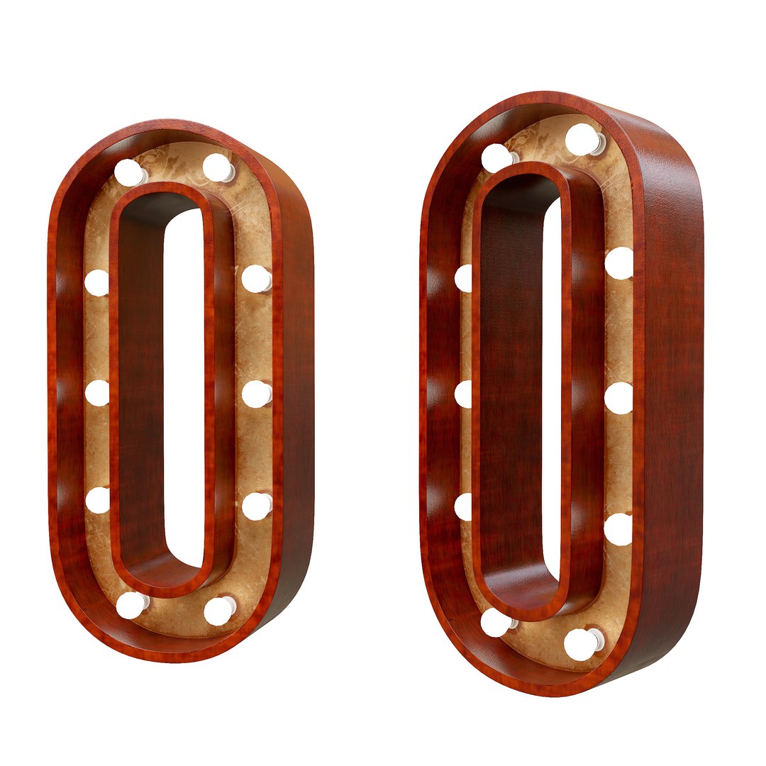 3D Marquee Letter O Light Bulb Wooden Glow Sign Model - TurboSquid 1974463