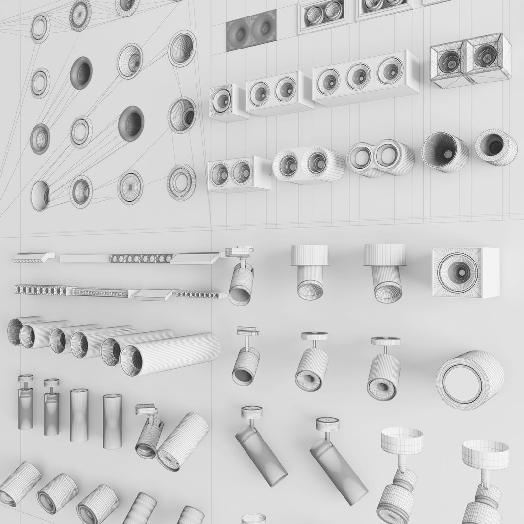 Lights Downlight Pendant LED Collection 3D Model - TurboSquid 2272838