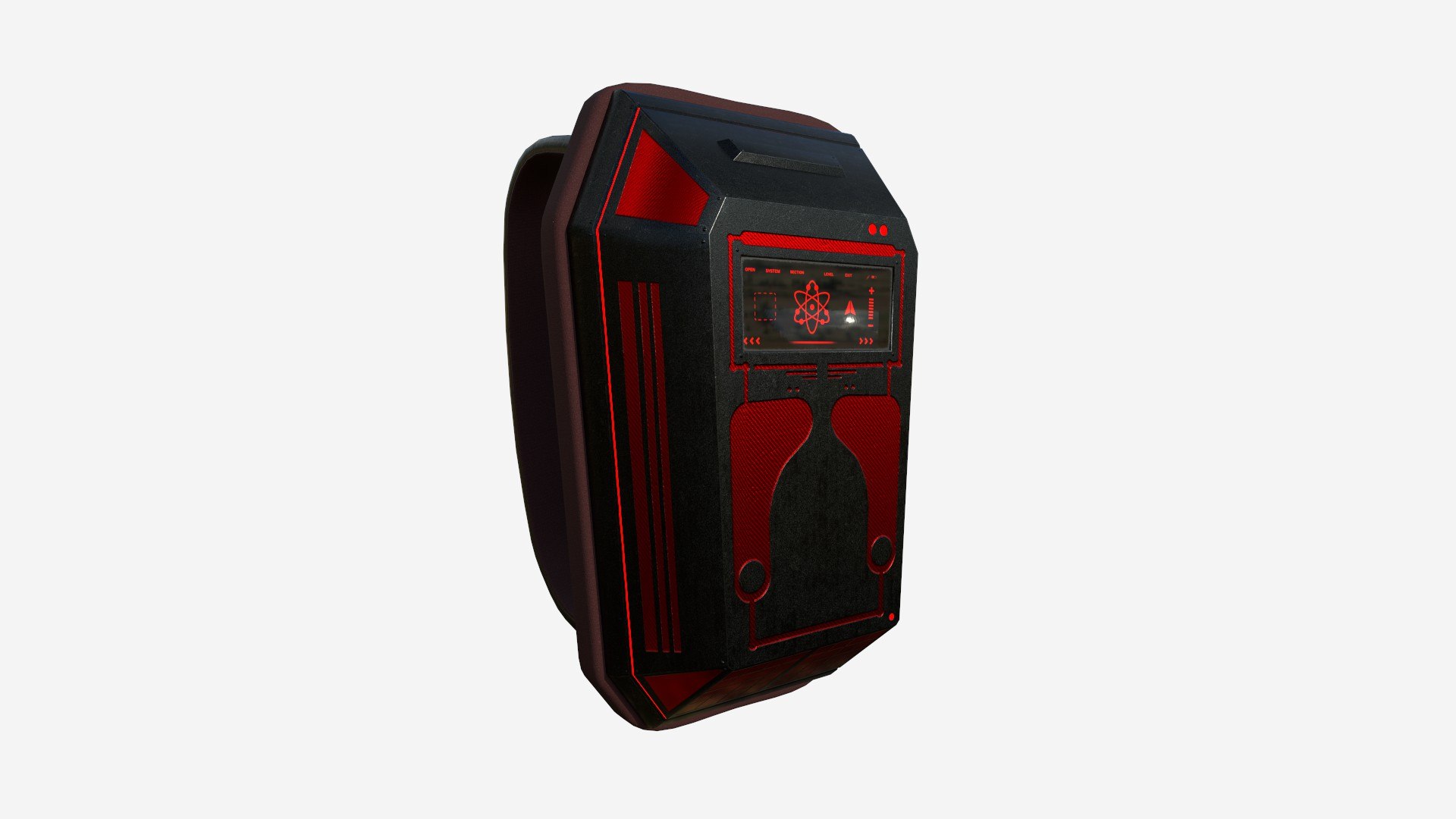 SciFi Backpack E08 Black Red - Fashion Character Design 3D - TurboSquid ...