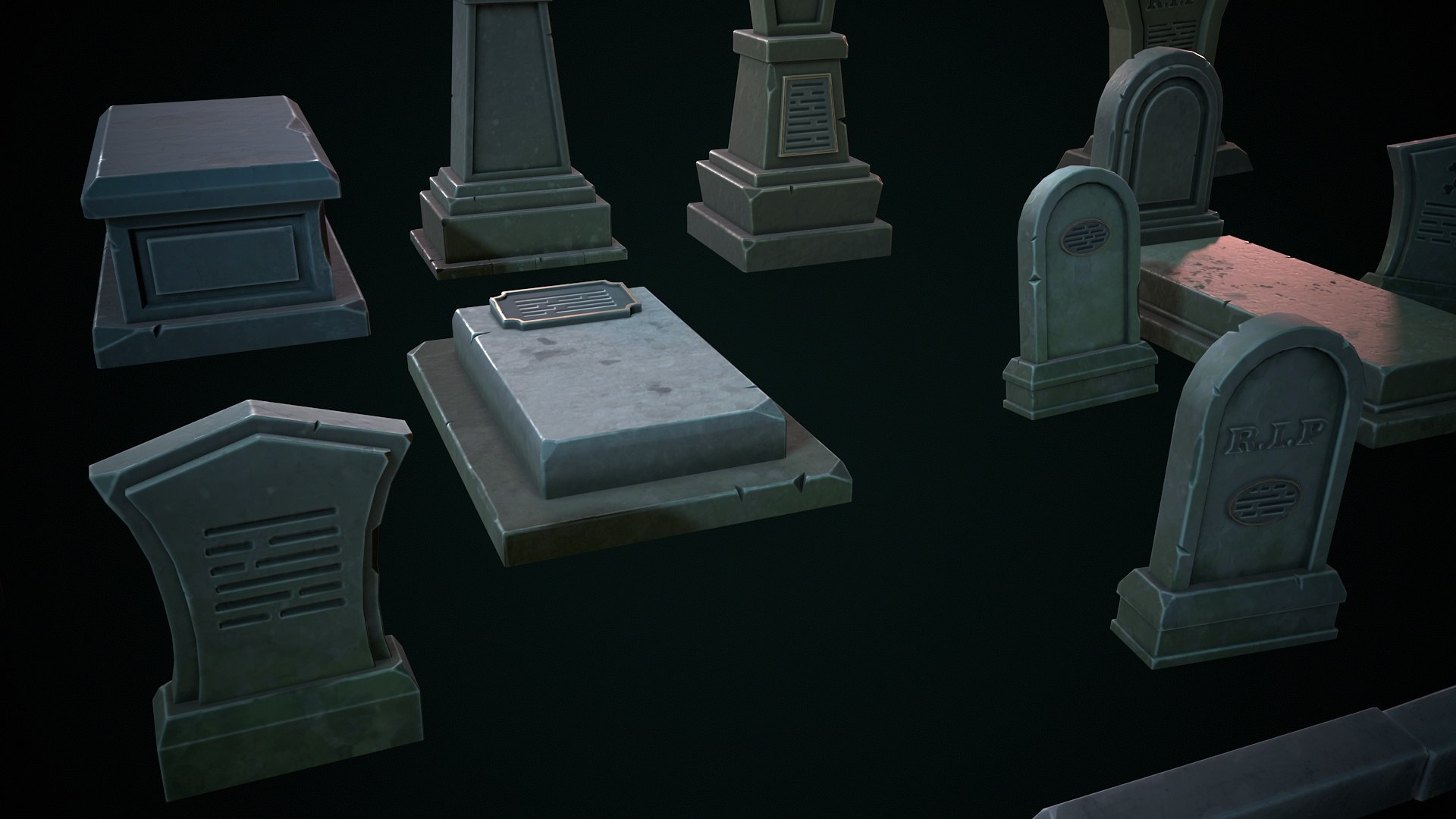 Stylized Graves Model - TurboSquid 2249823