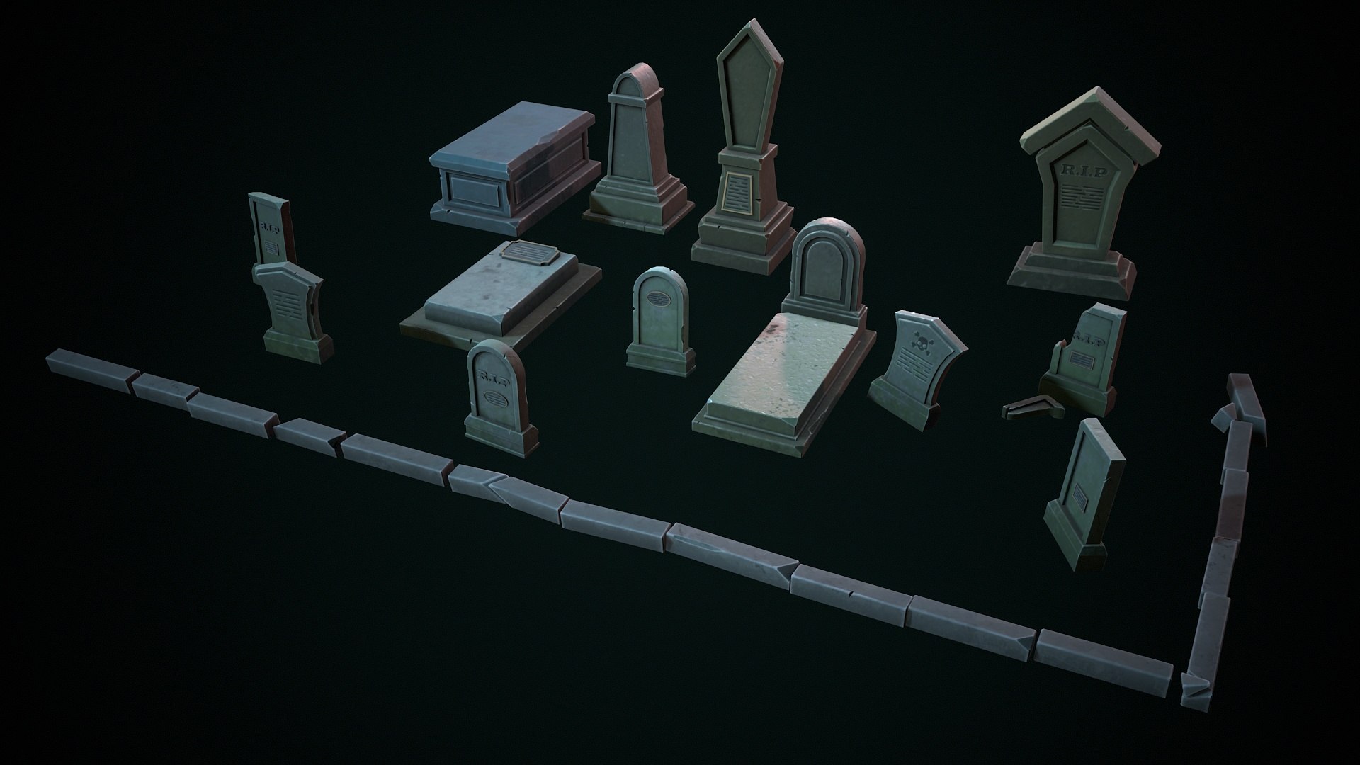 Stylized Graves Model - TurboSquid 2249823