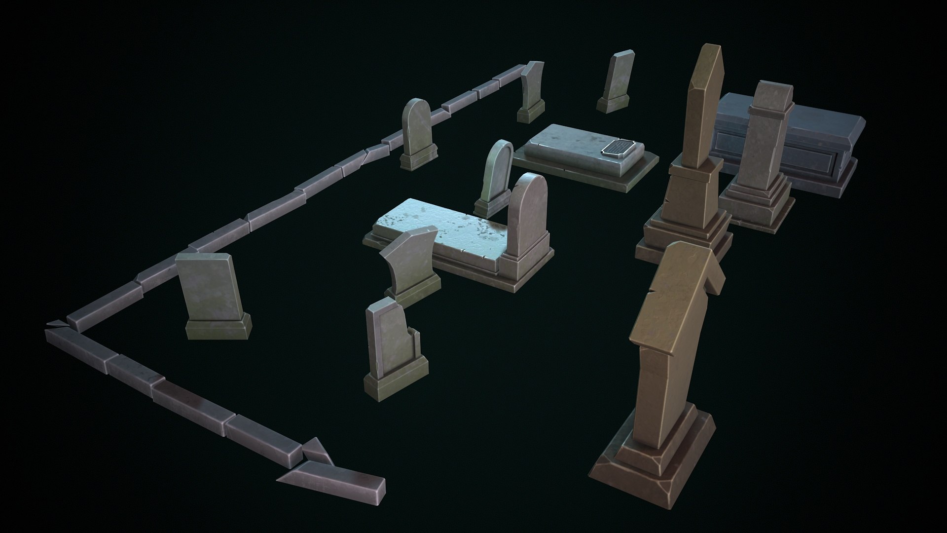 Stylized Graves Model - TurboSquid 2249823