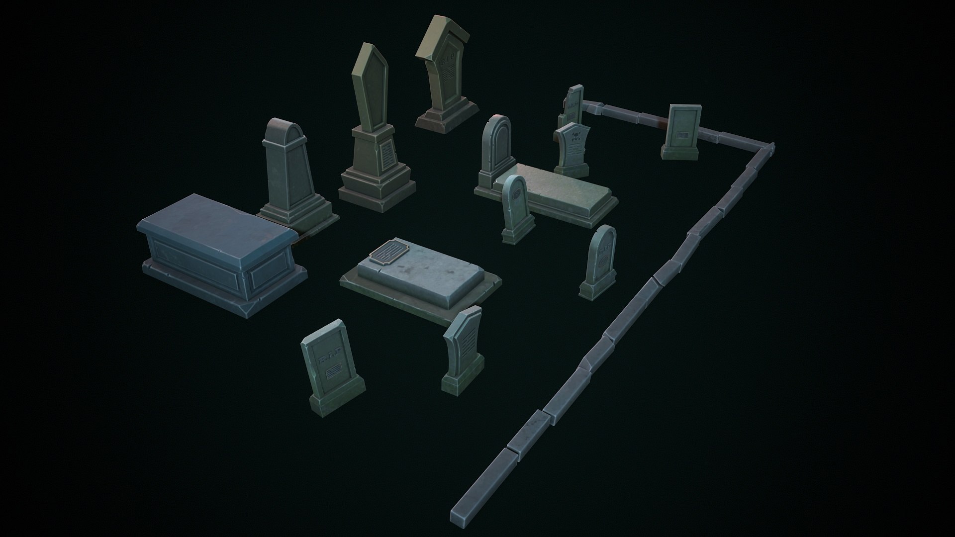 Stylized Graves Model - TurboSquid 2249823