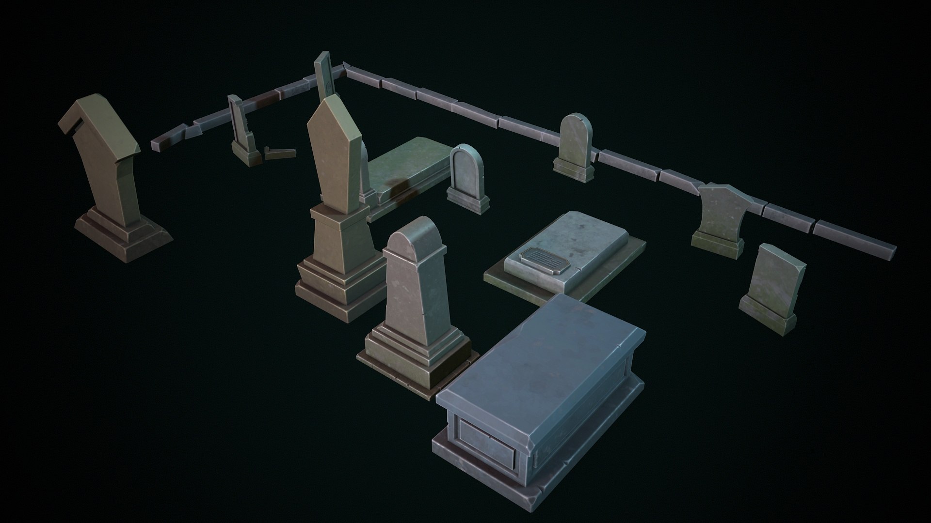 Stylized Graves Model - TurboSquid 2249823
