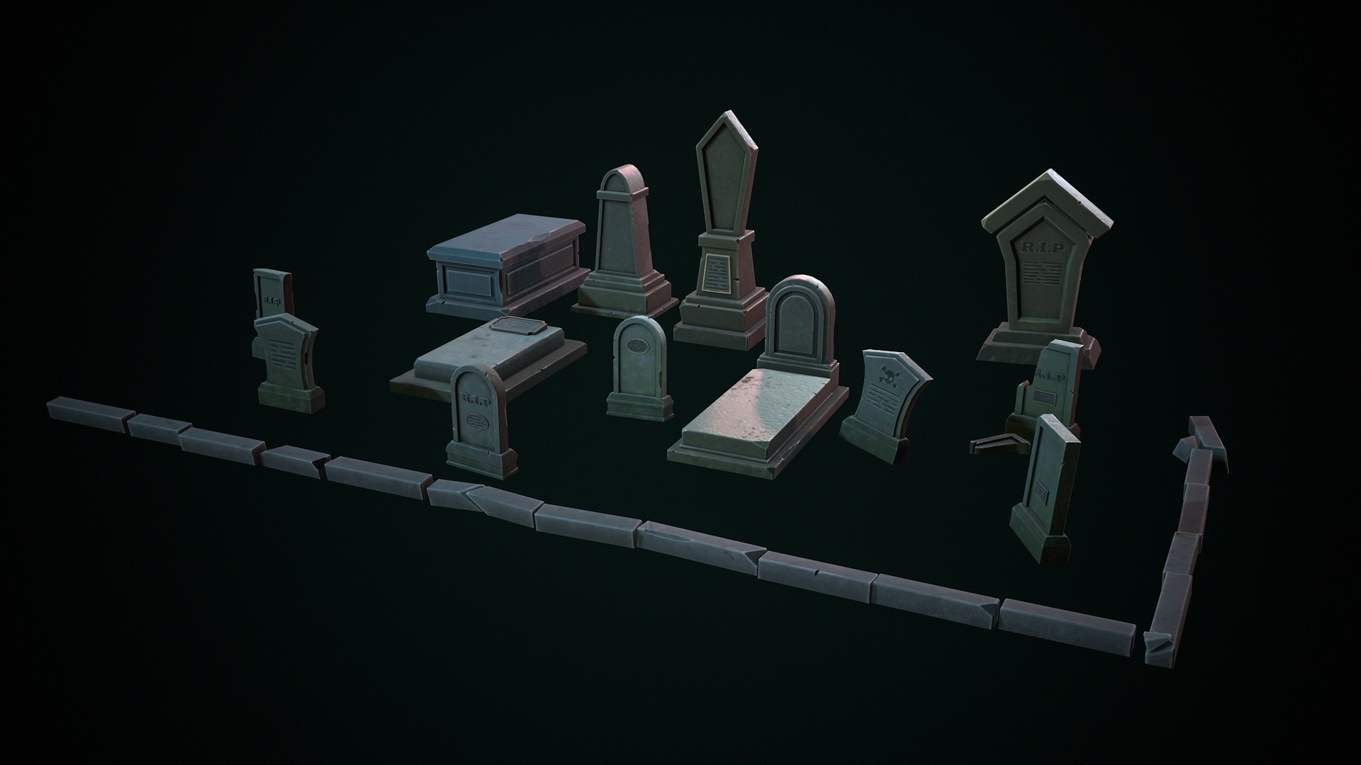 Stylized Graves Model - TurboSquid 2249823