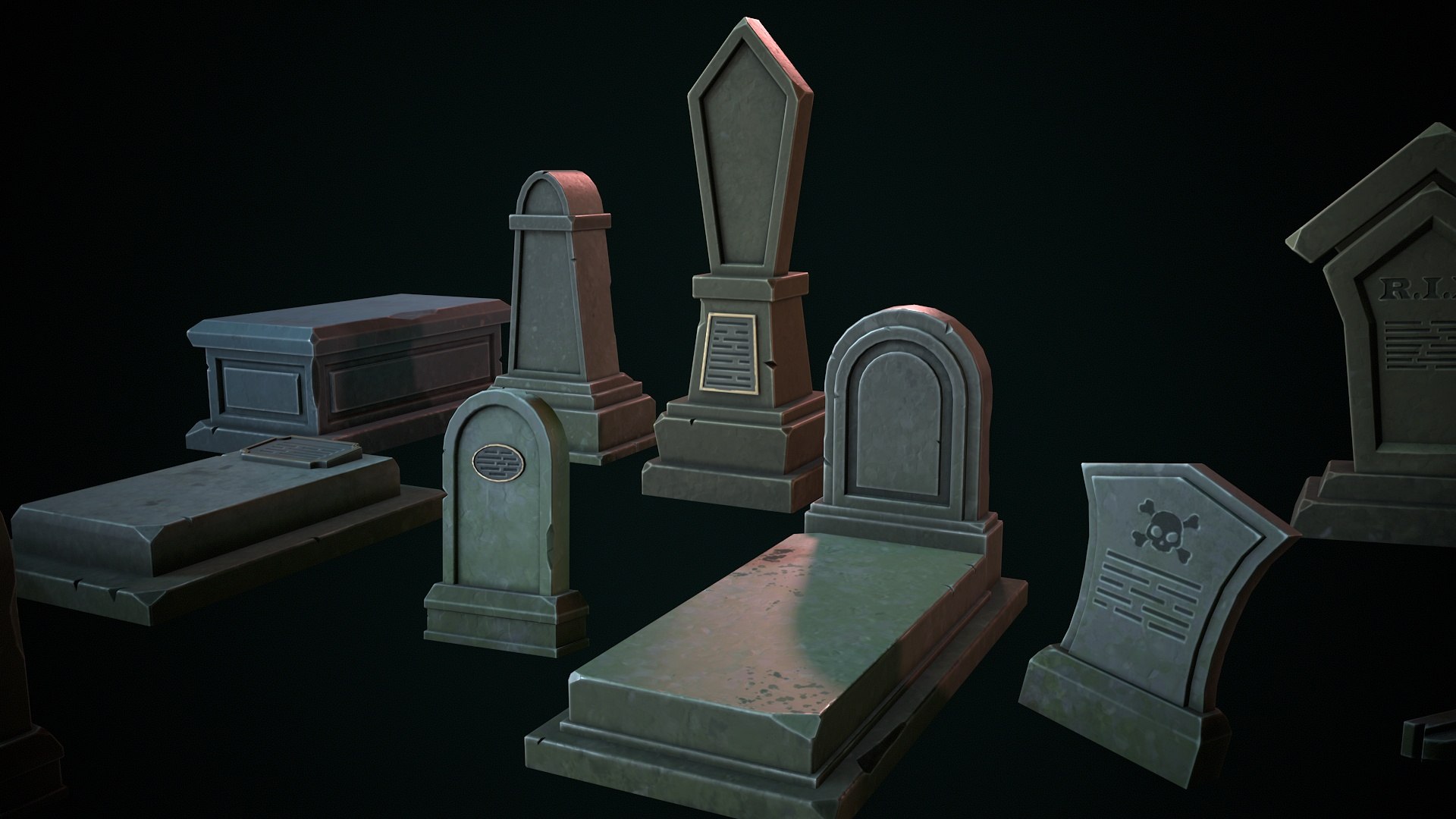 Stylized Graves Model - TurboSquid 2249823