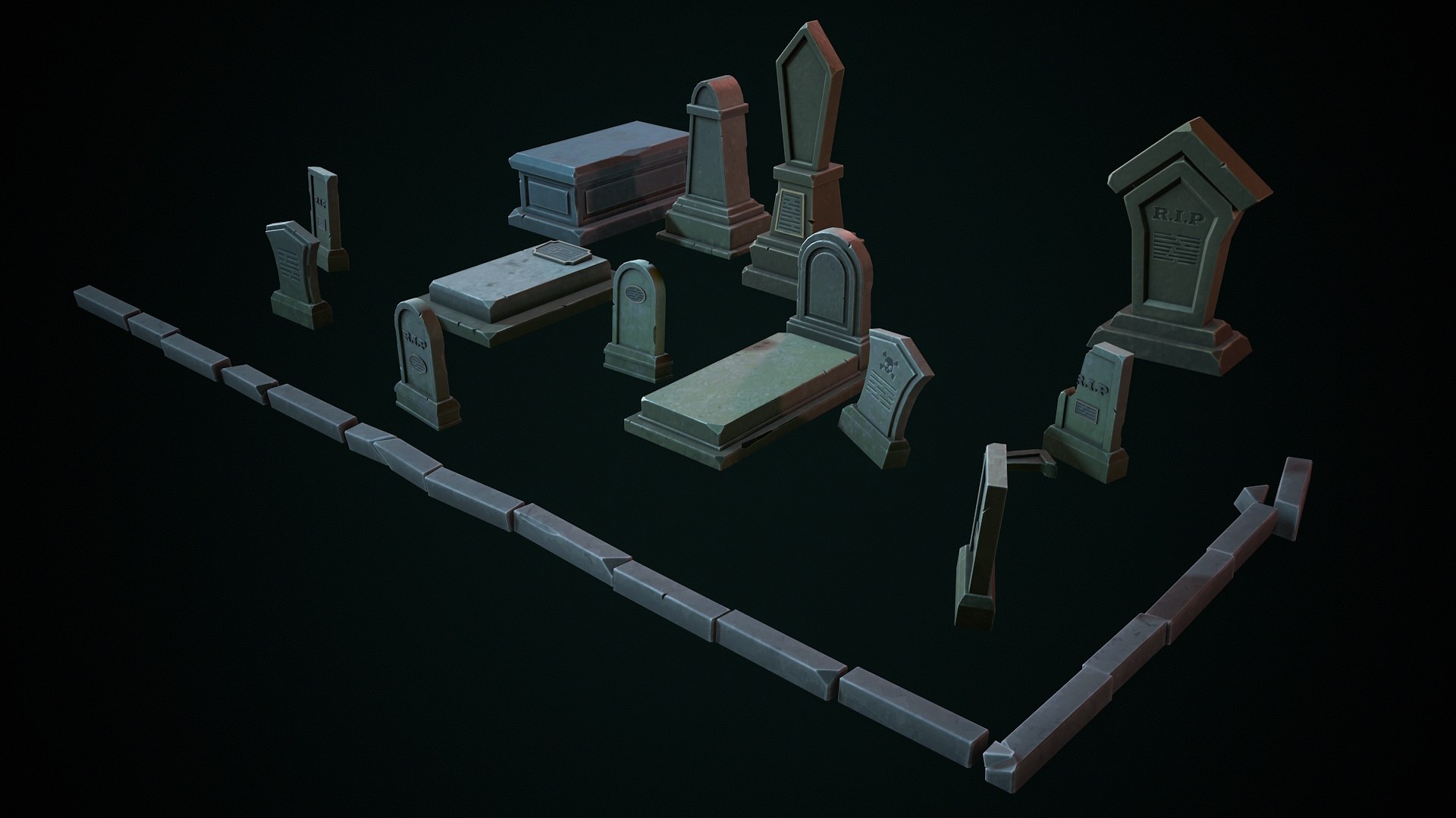 Stylized Graves Model - TurboSquid 2249823