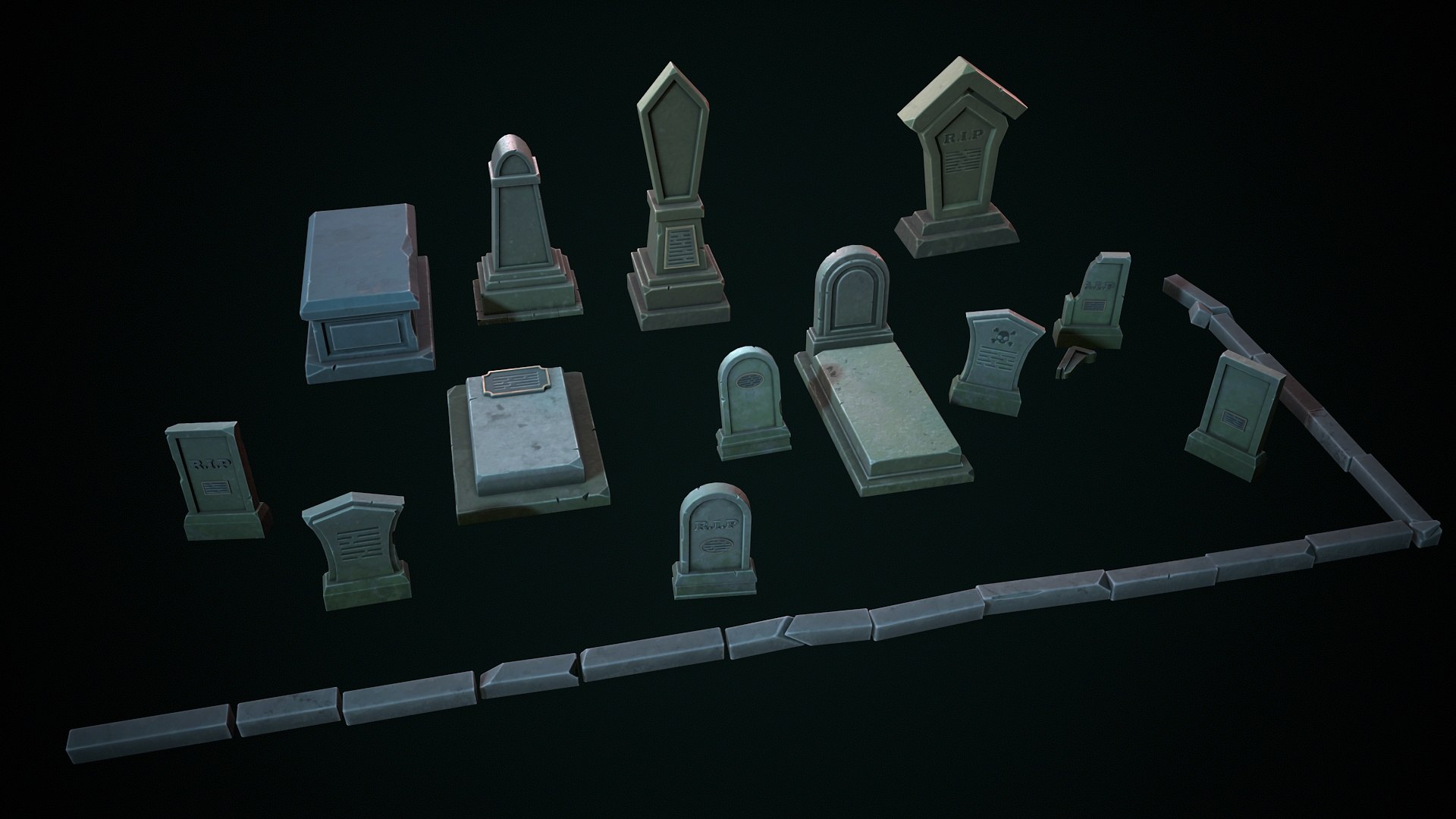 Stylized Graves Model - TurboSquid 2249823
