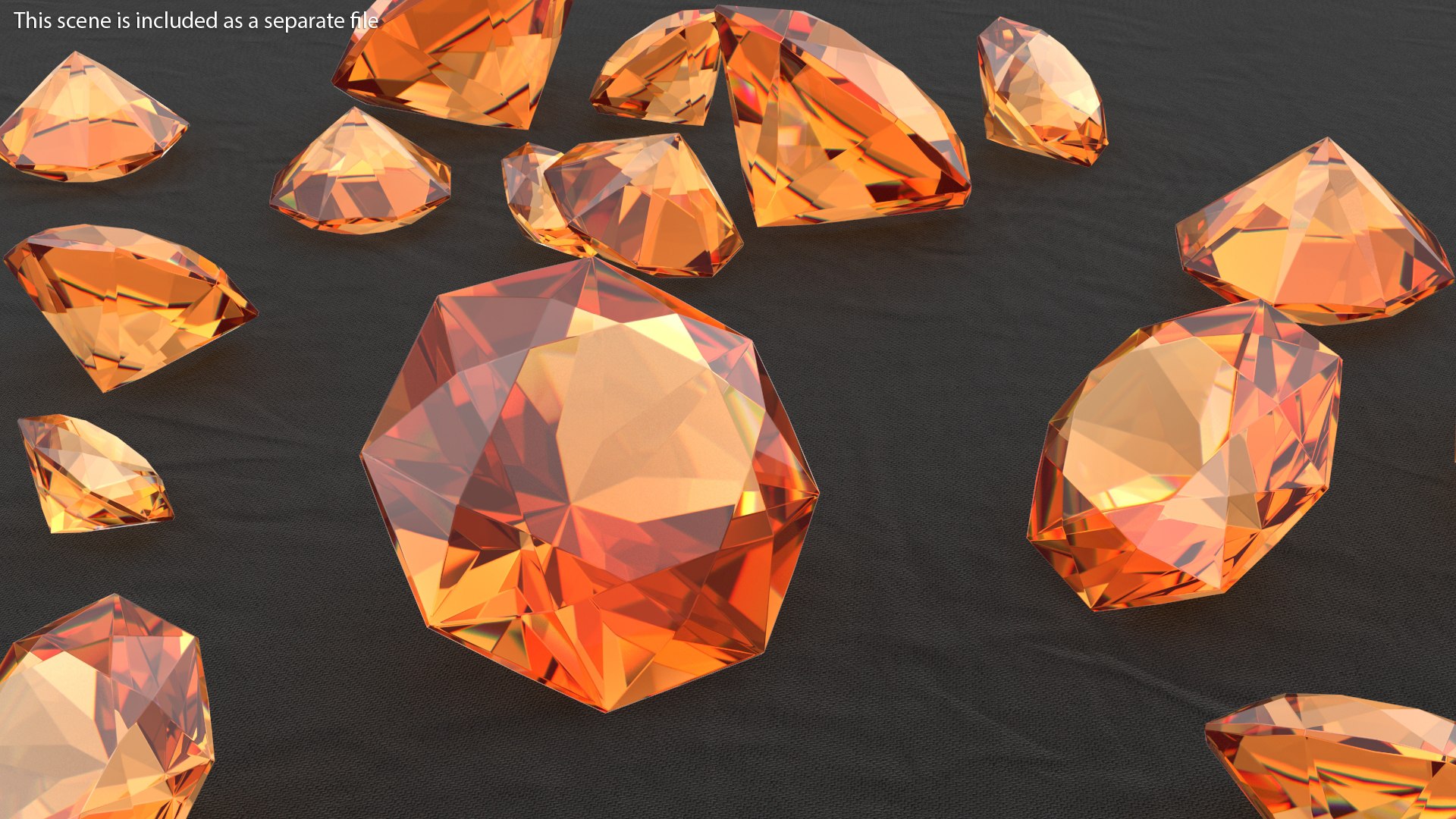 3D Single Cut Imperial Topaz model - TurboSquid 1837751