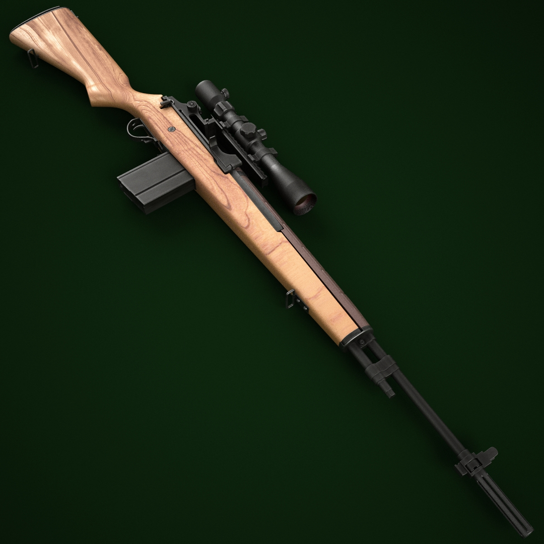 3ds max m14 rifle optical scope