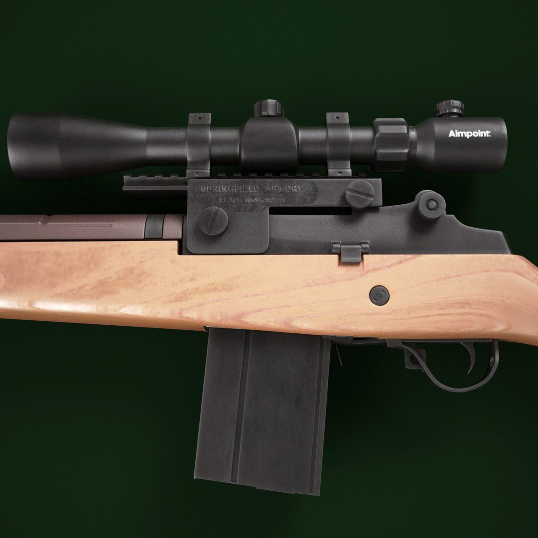3ds max m14 rifle optical scope