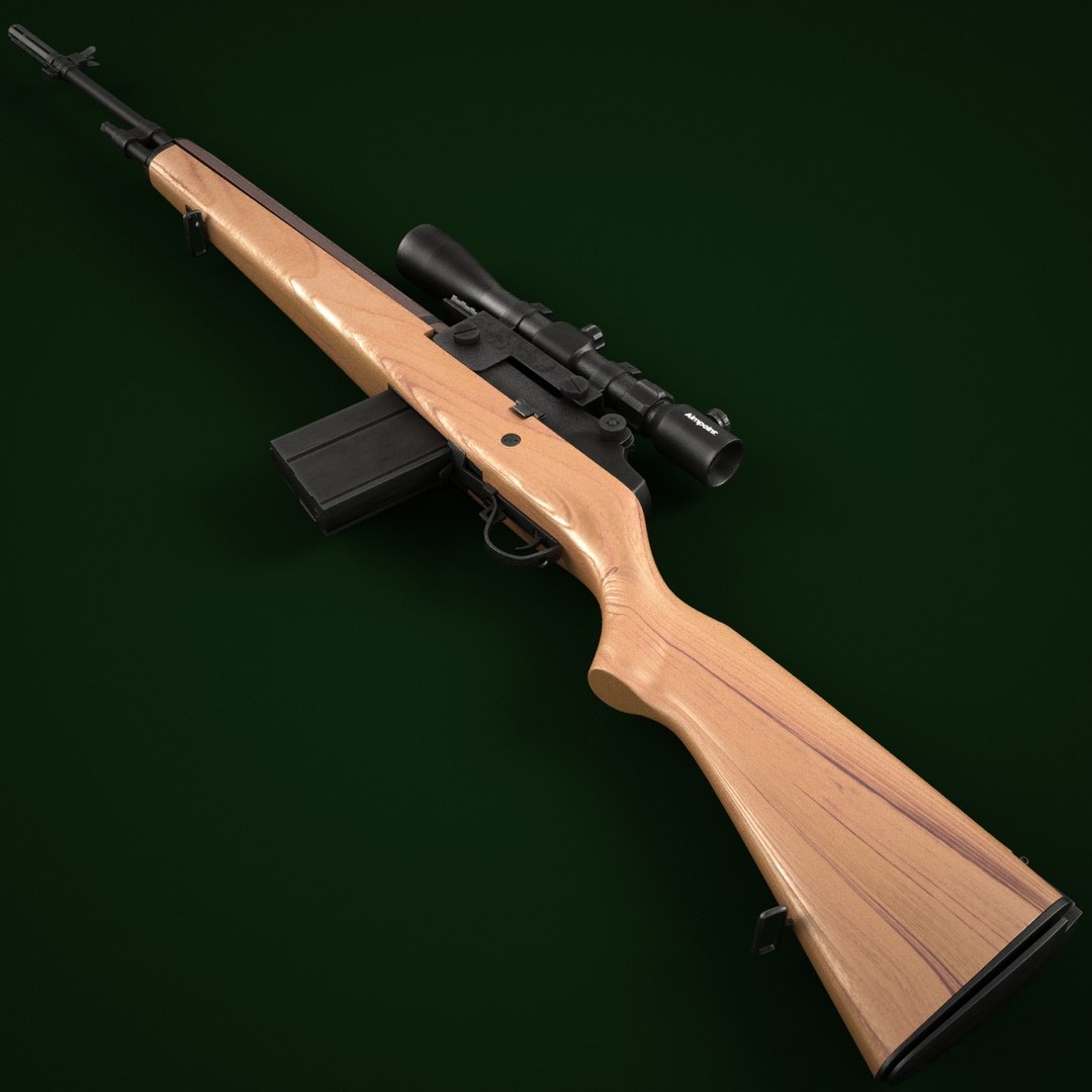 3ds max m14 rifle optical scope