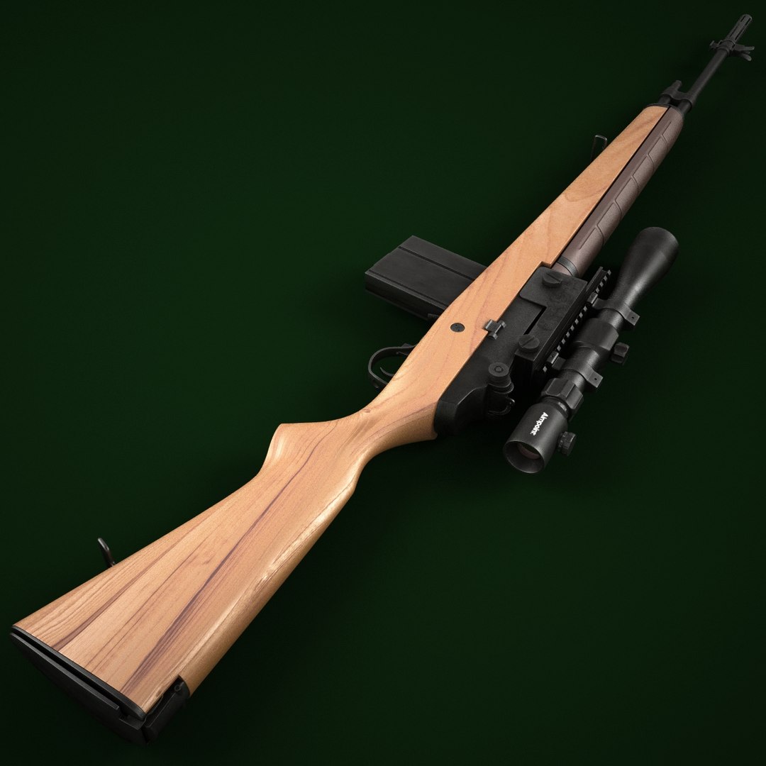 3ds max m14 rifle optical scope