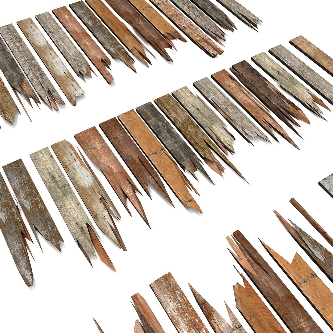 Wood Damage Broke 3d Model