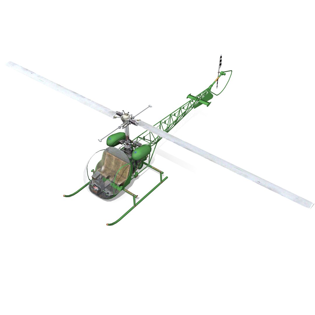 3d Helicopter Bell 47