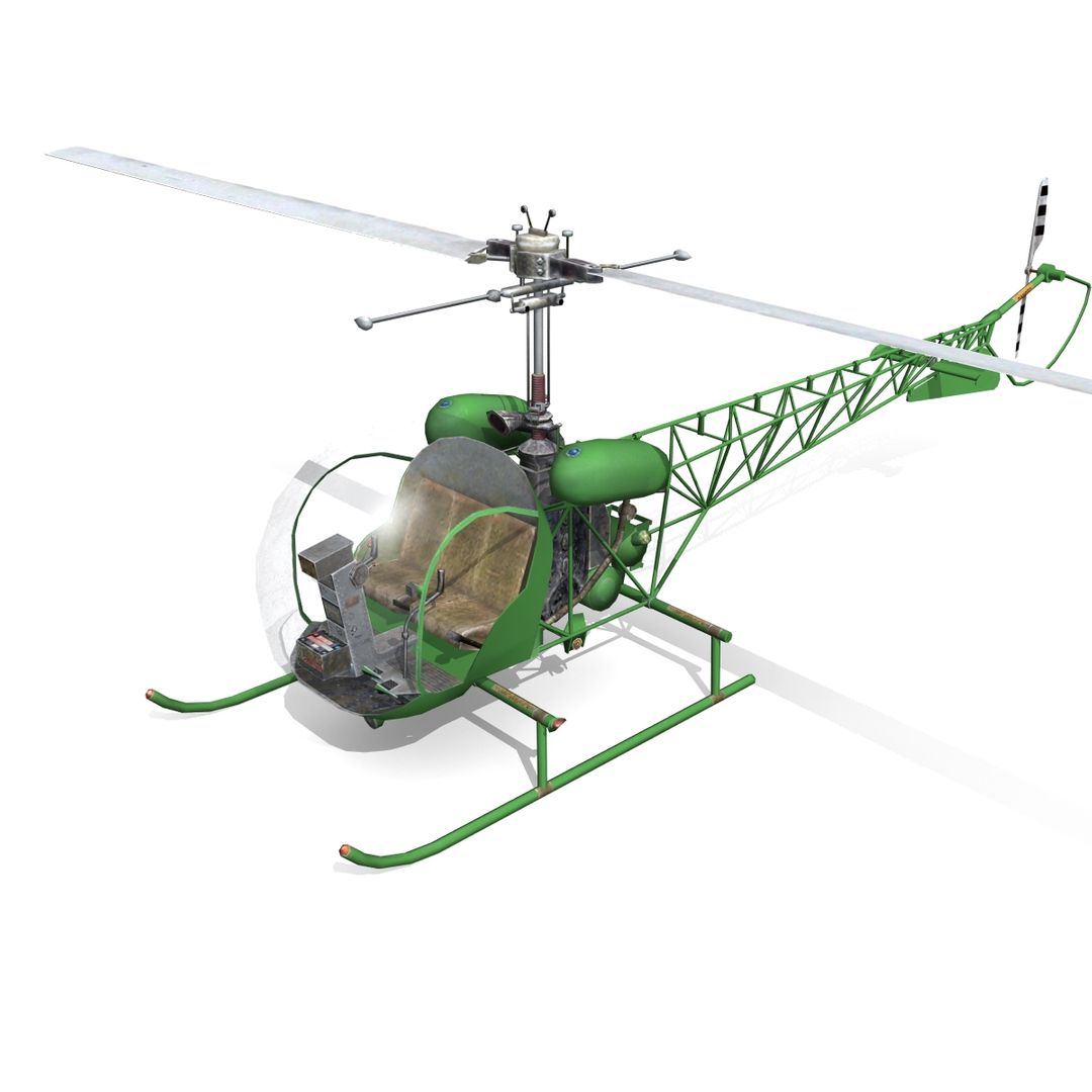 3d Helicopter Bell 47