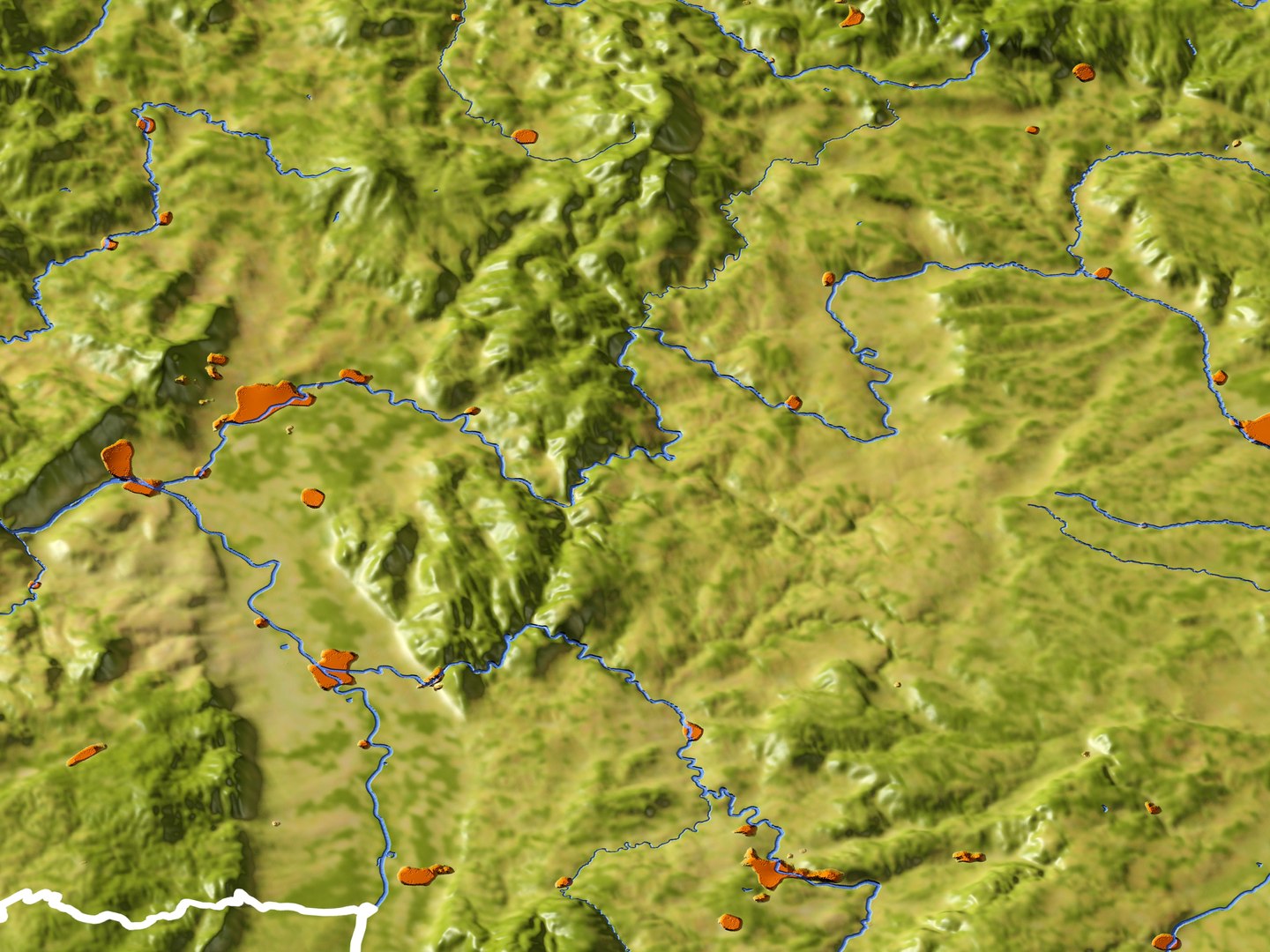 Germany Resolution Relief Maps 3d Model