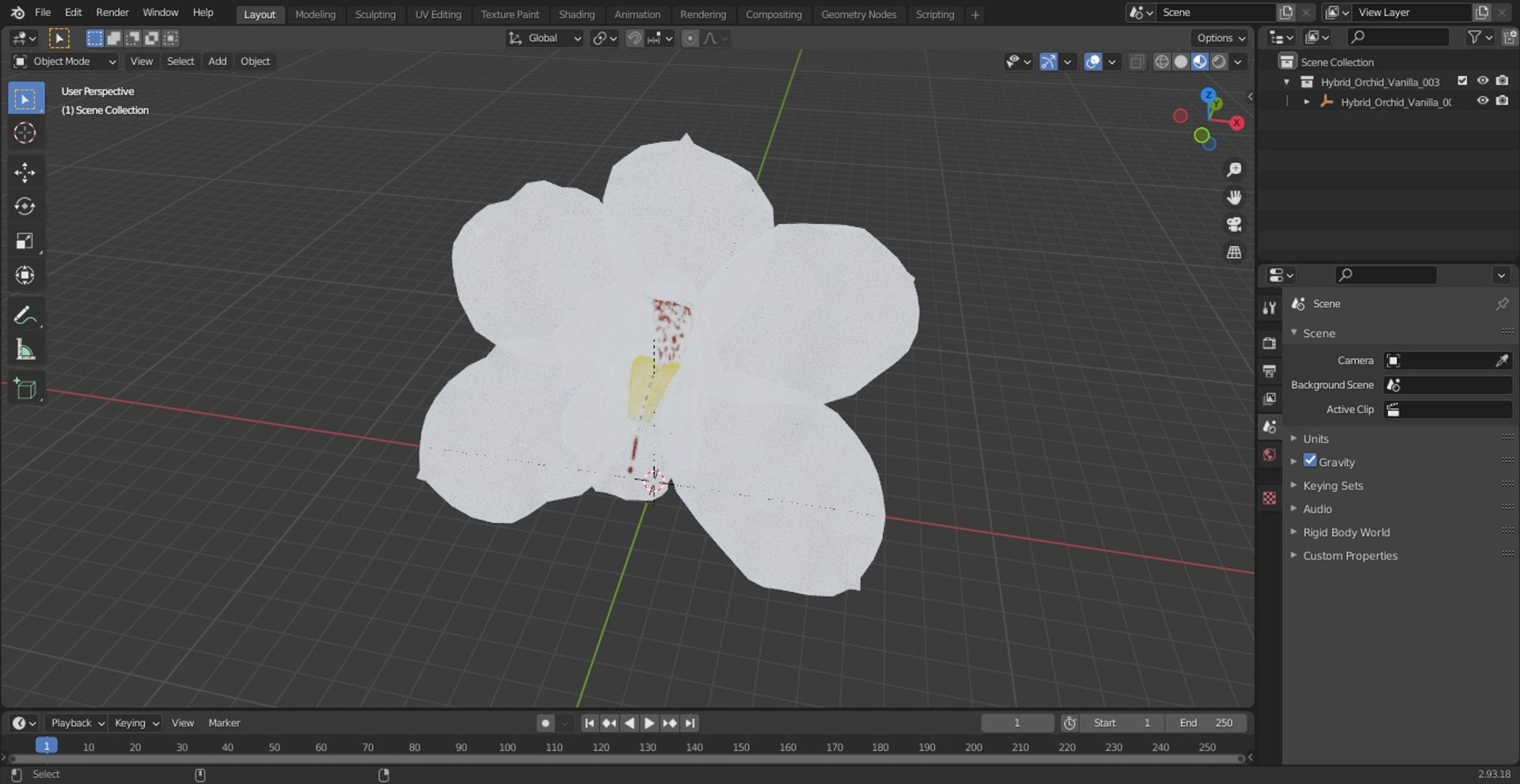 3D Hybrid Orchid Vanilla Model - TurboSquid 2089593