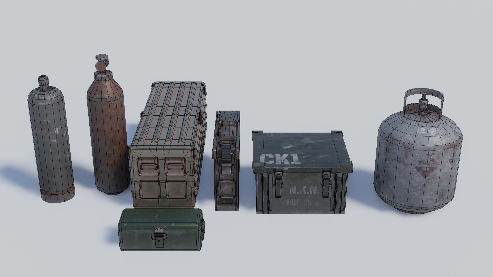 Army Crate Prop Pack 3D Model - TurboSquid 1992564