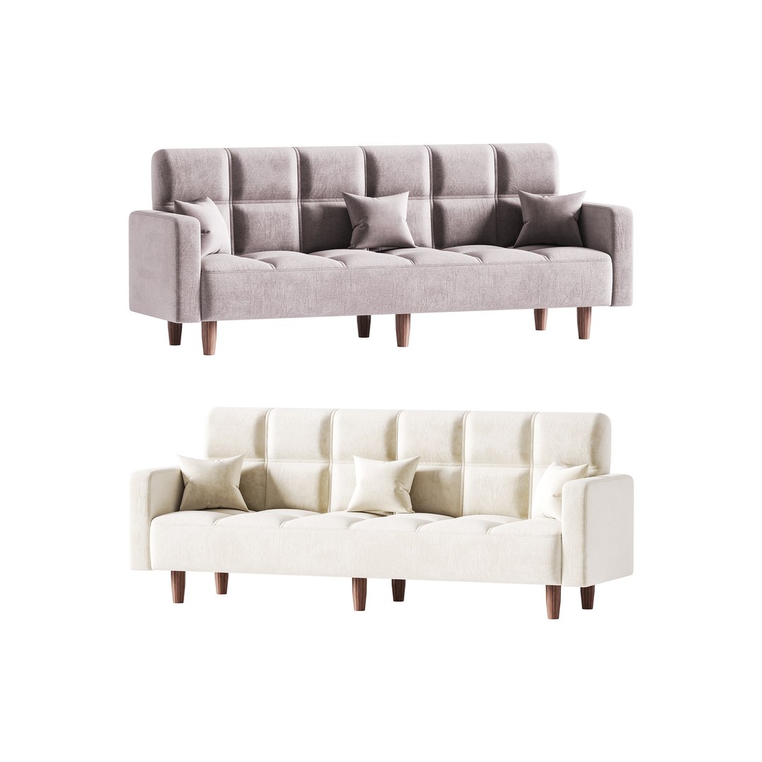 Modern 4-Seat Convertible Sofa Model - TurboSquid 2281471