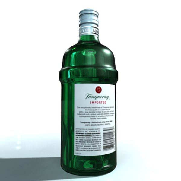 realistic tanqueray bottle dxf