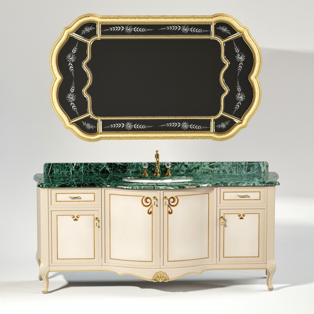 3d Lineatre Gold Componibile Bathroom Furniture