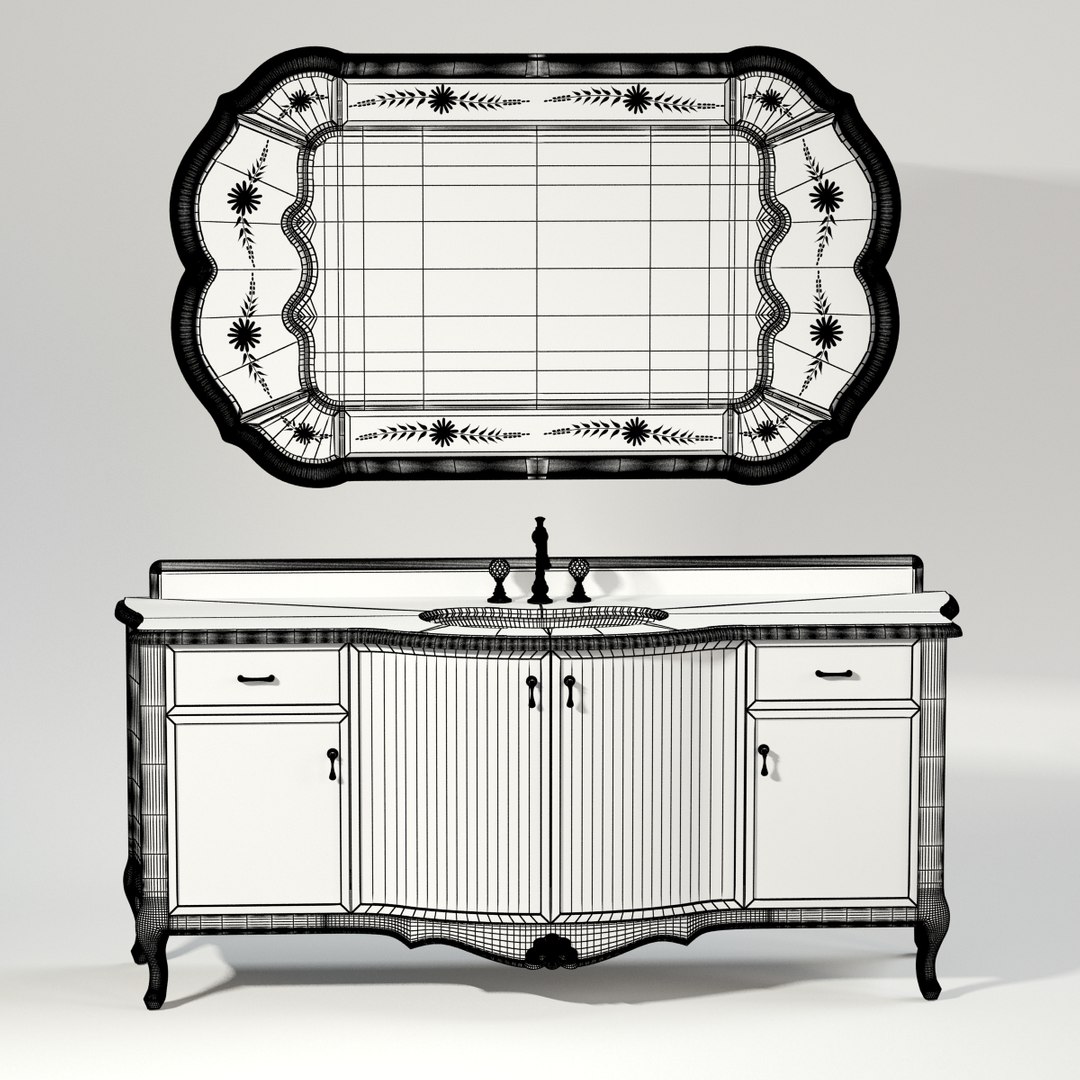 3d Lineatre Gold Componibile Bathroom Furniture