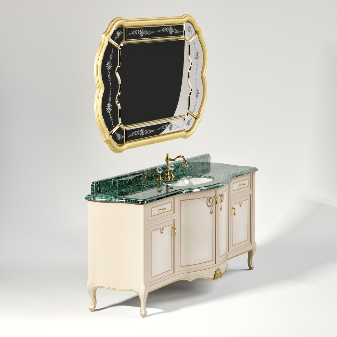 3d Lineatre Gold Componibile Bathroom Furniture