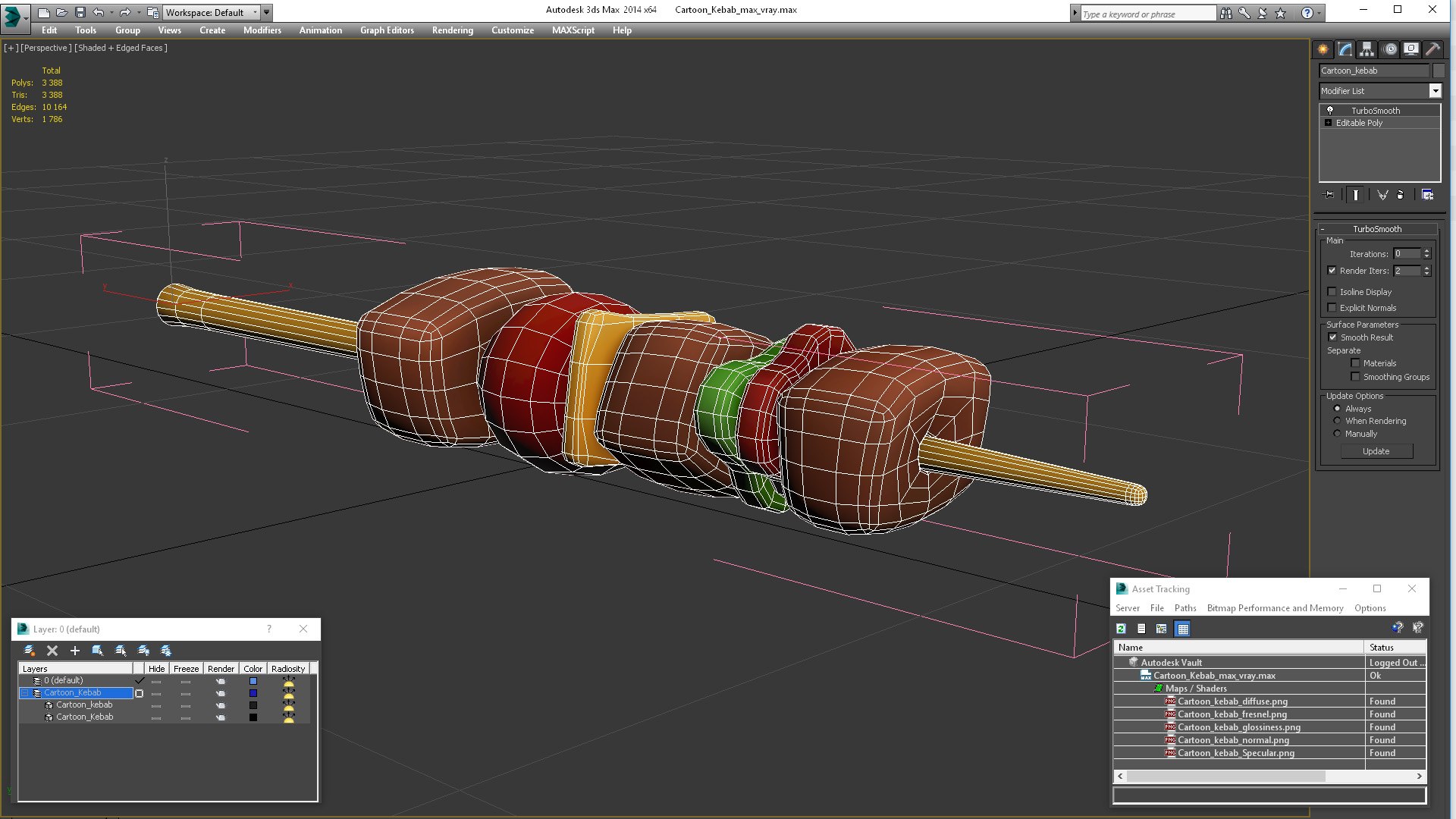 Cartoon Kebab 3D Model - TurboSquid 2155506