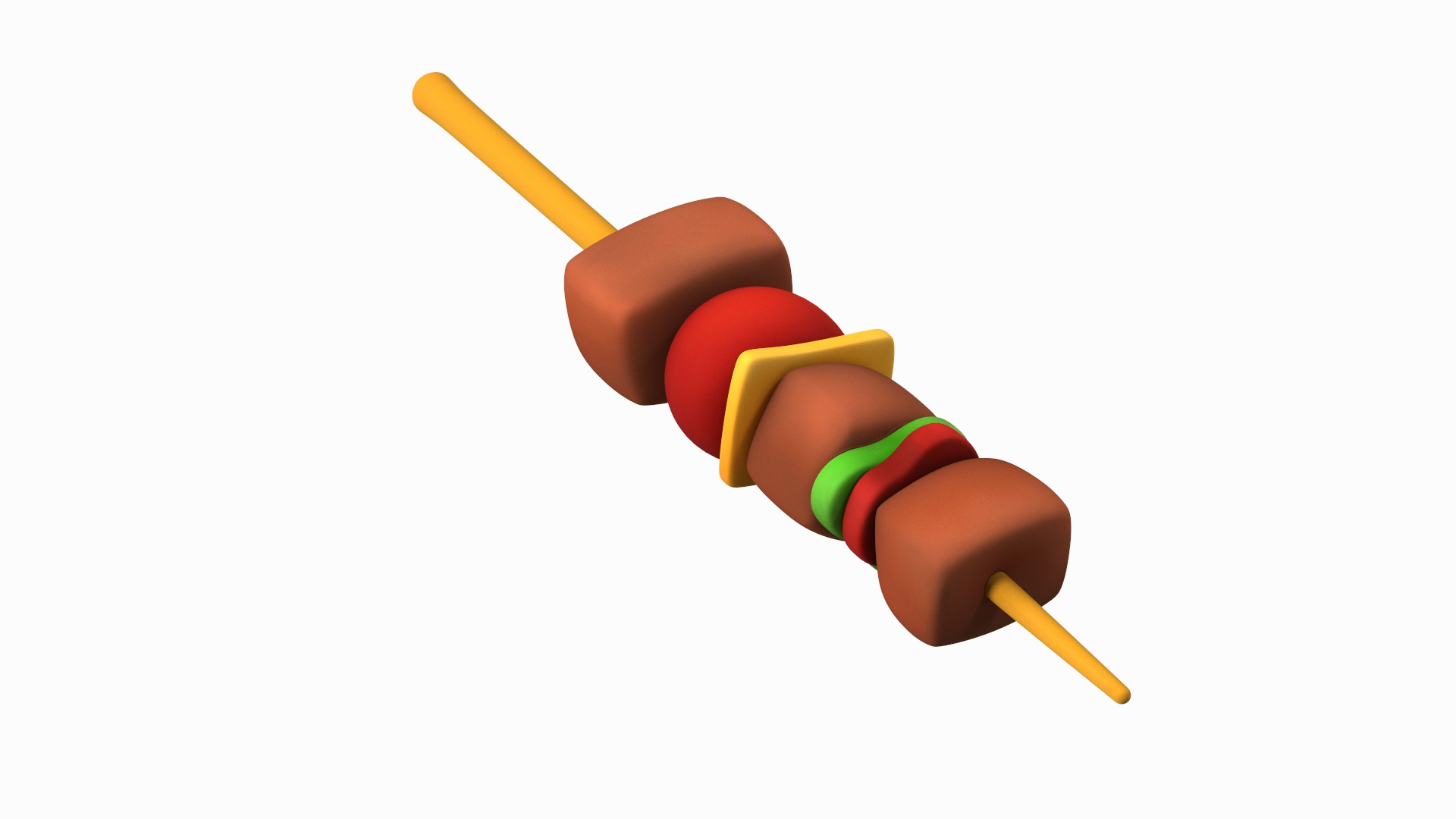 Cartoon Kebab 3D Model - TurboSquid 2155506