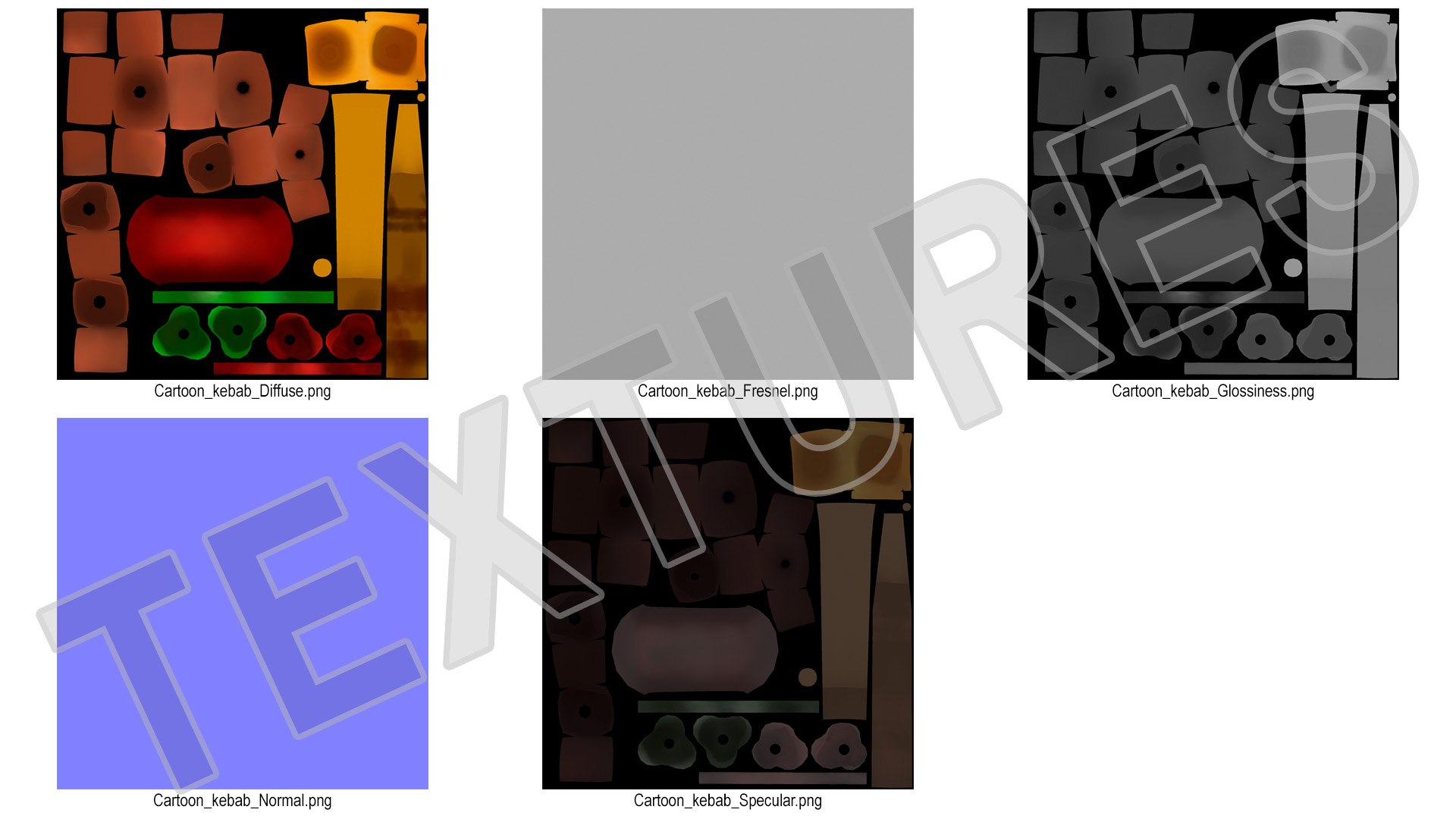 Cartoon Kebab 3D Model - TurboSquid 2155506