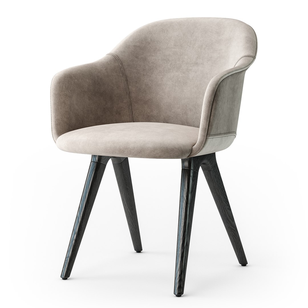 Potocco Lyz Wood Armchair 3D Model - TurboSquid 1834849