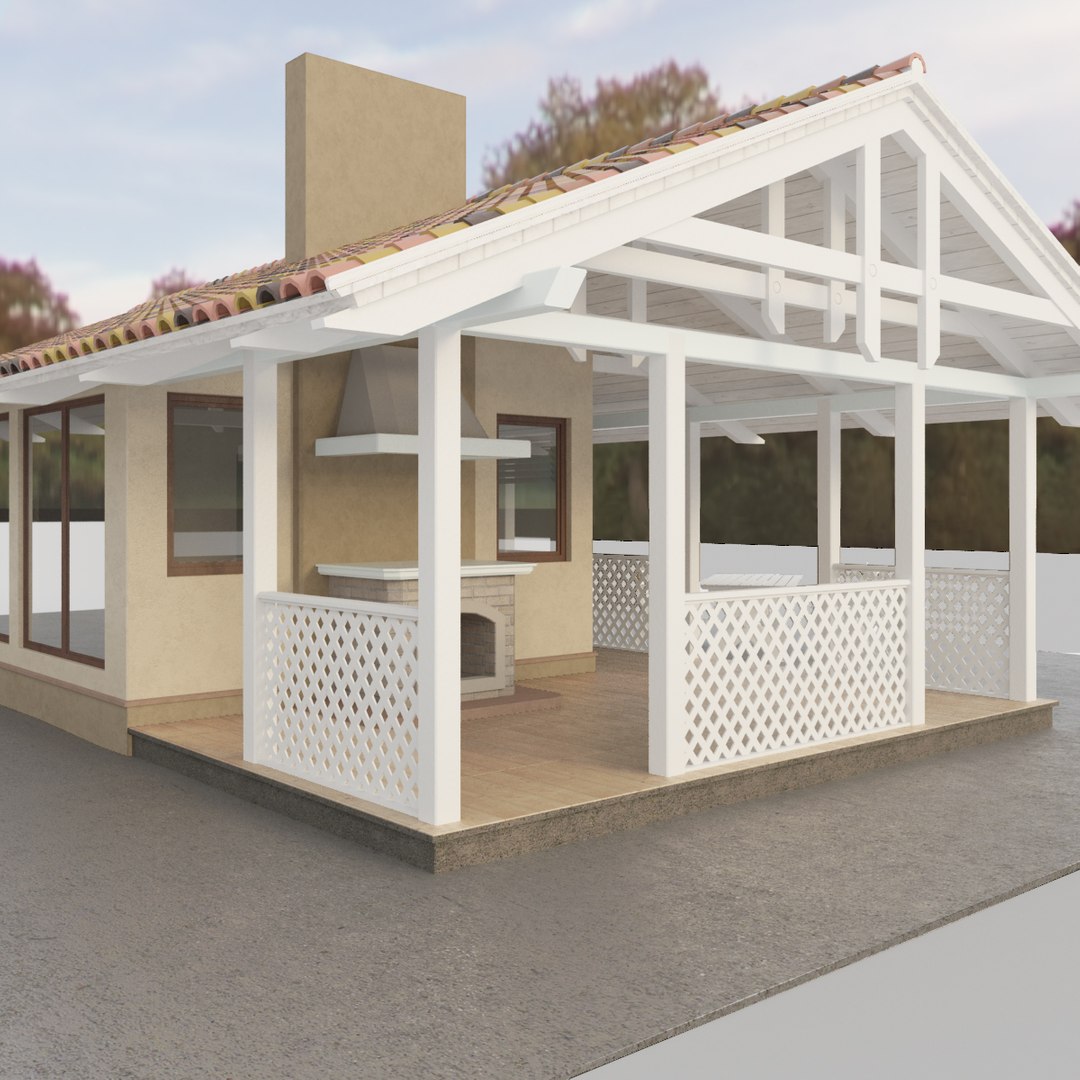 Gazebo House 3d Model