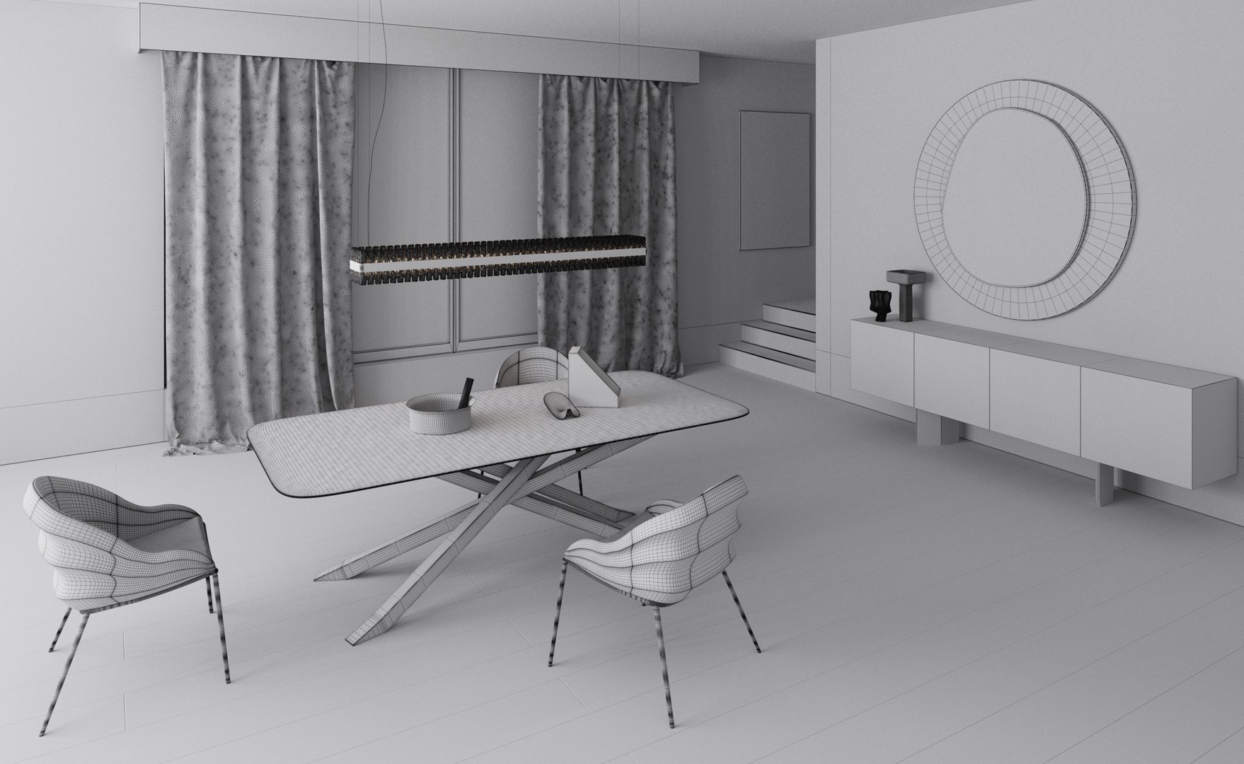 Living Room Scene With Table 3D Model - TurboSquid 2356208