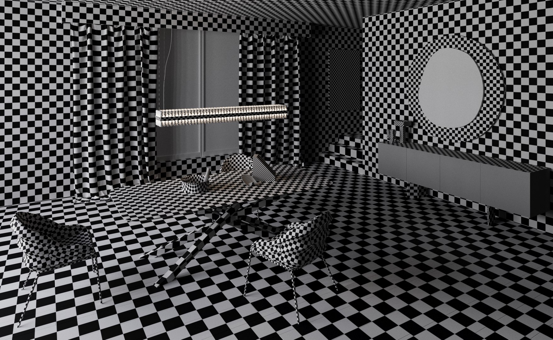Living Room Scene With Table 3D Model - TurboSquid 2356208