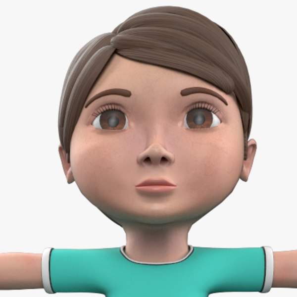 modelo 3d Personaje de dibujos animados de niño Nico con plataforma - TurboSquid 2274332