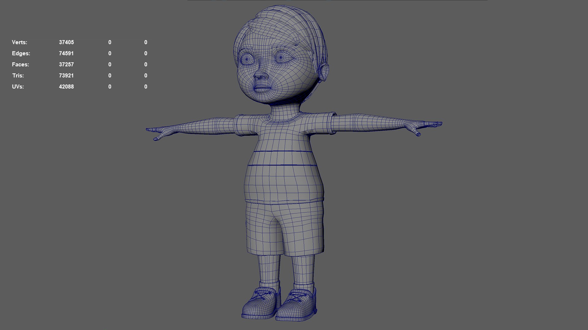 Cartoon Kid Character Nico With Rig Model - TurboSquid 2274332