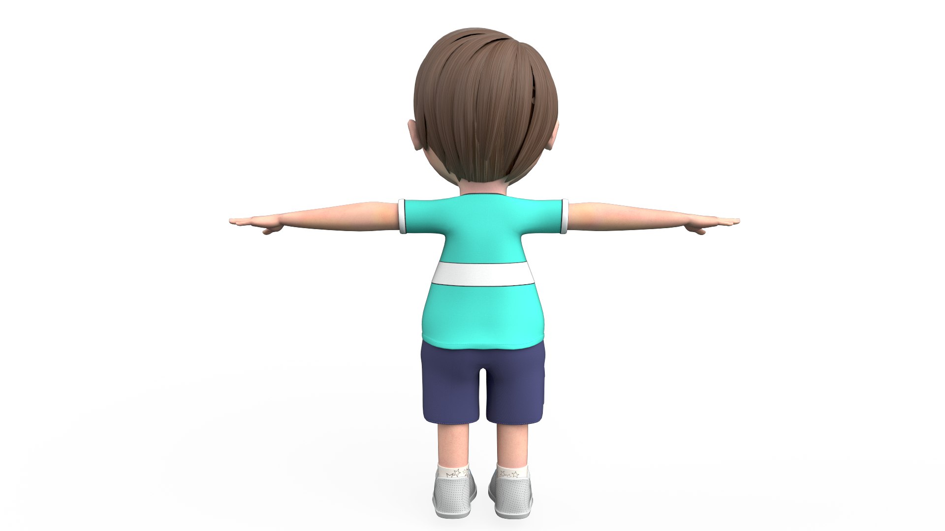 Cartoon Kid Character Nico With Rig Model - TurboSquid 2274332